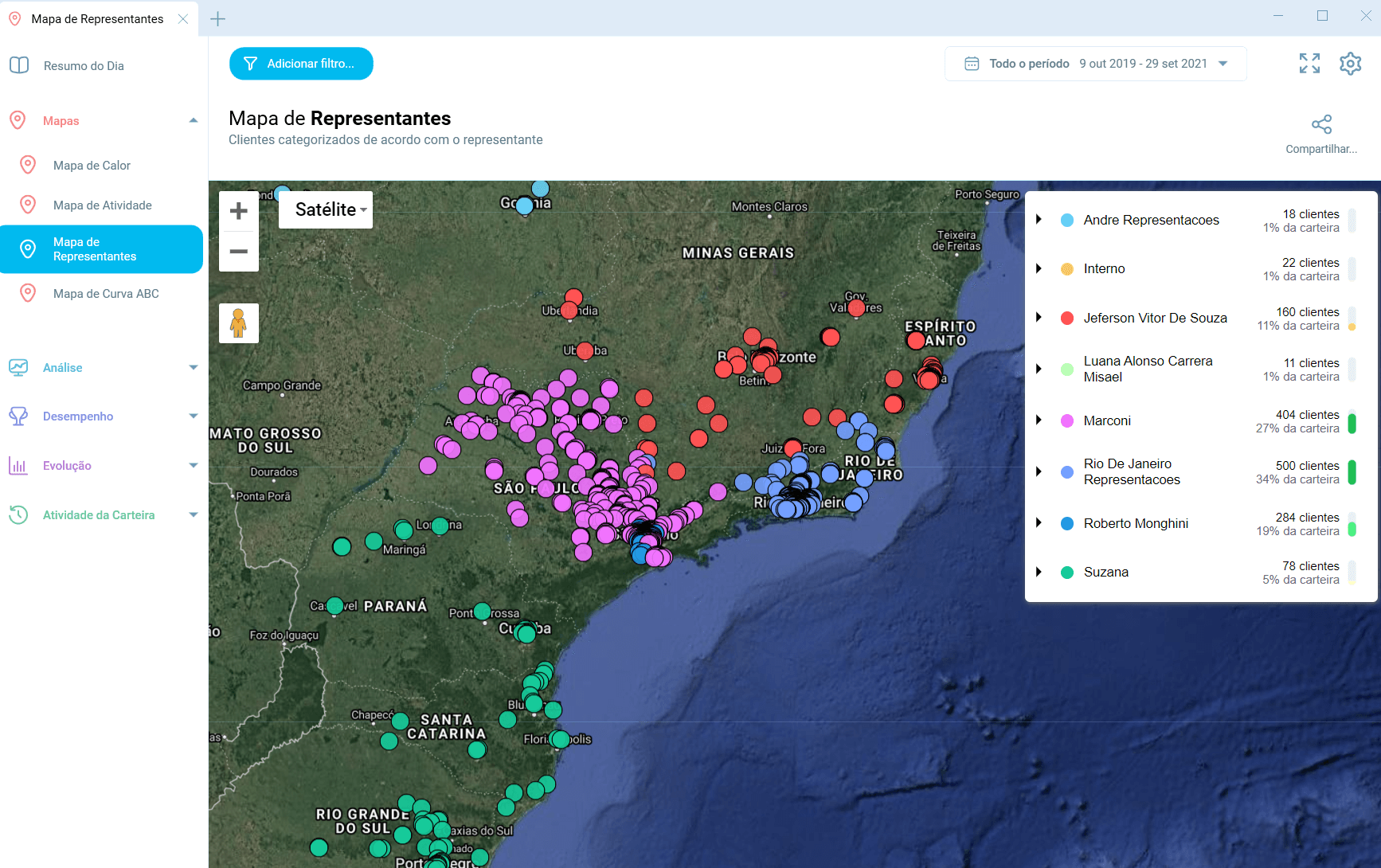 Como mapear a região de vendas de meus representantes? | Salescope