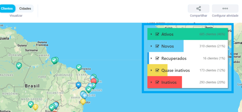Mapa de atividade - Salescope