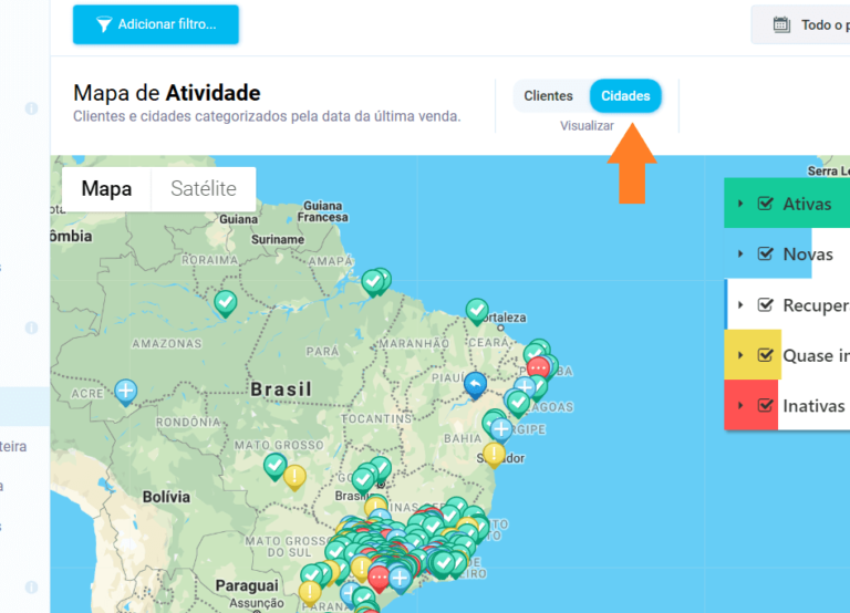 Como mapear cidades com vendas | Salescope