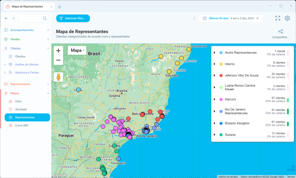 Mapa de Atendimento de Representantes: Como visualizar no Google Maps ...